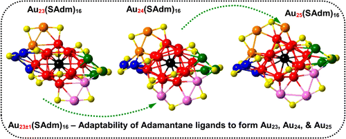 Au24(SAdm)16纳米分子：X射线晶体结构、理论分析、金刚烷配体形成Au23(SAdm)16和Au25(SAdm)16的适应性及其与 ...