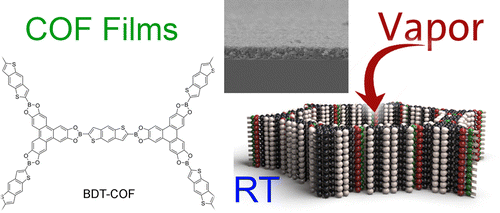 Room Temperature Synthesis of Covalent–Organic Framework Films through Vapor-Assisted Conversion ...