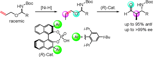 Double Bond Isomerization/Enantioselective Aza-Petasis−Ferrier ...
