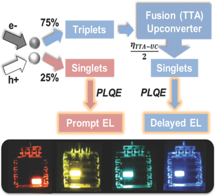 Efficient Triplet Exciton Fusion in Molecularly Doped Polymer Light ...