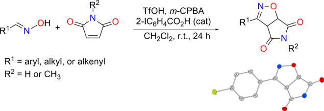 Oxidative Cycloaddition of Aldoximes with Maleimides using Catalytic ...