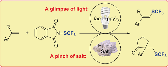 Visible‐Light‐Promoted Trifluoromethylthiolation of Styrenes by Dual ...