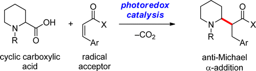Decarboxylative Anti-Michael Addition to Olefins Mediated by Photoredox ...