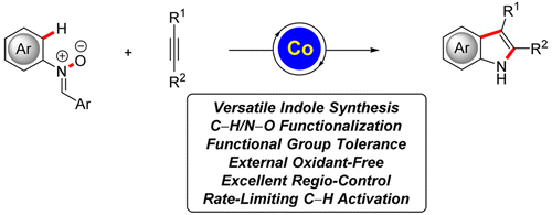 Selective Synthesis of Indoles by Cobalt(III)-Catalyzed C–H/N–O Functionalization with Nitrones ...