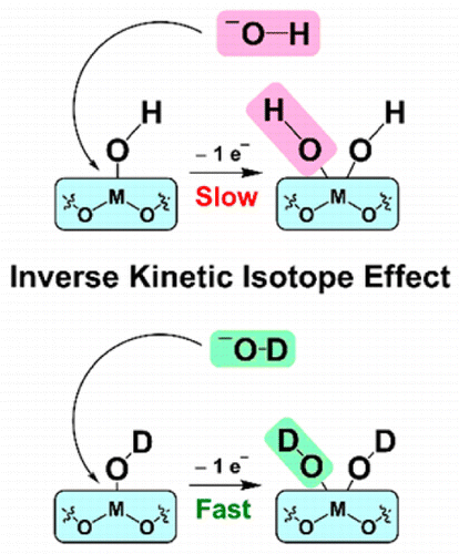 Observation of an Inverse Kinetic Isotope Effect in Oxygen Evolution ...