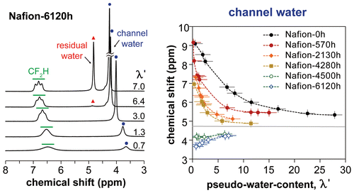 热处理后溶胀 Nafion 聚合物电解质膜中通道水和 CF2H 侧链末端基团的行为,ACS Macro Letters - X-MOL