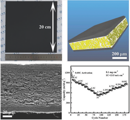 Freestanding and Sandwich-Structured Electrode Material with High Areal ...