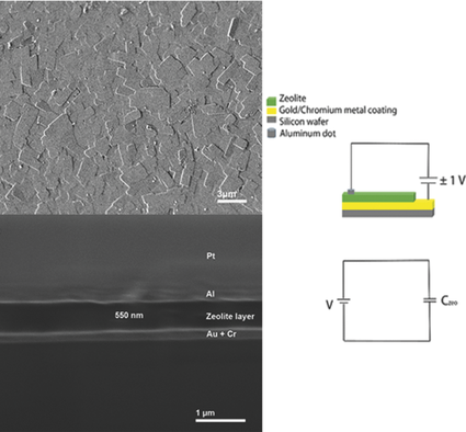 Sub‐Micrometer Zeolite Films on Gold‐Coated Silicon Wafers with Single ...