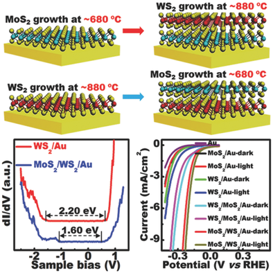 Temperature‐Mediated Selective Growth of MoS2/WS2 and WS2/MoS2 Vertical ...