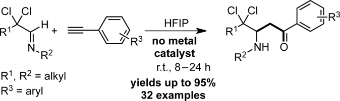 Metal‐Free Synthesis of Chlorinated β‐Amino Ketones via an Unexpected ...