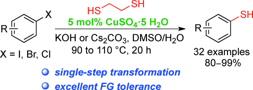 Copper(II)‐Catalyzed Single‐Step Synthesis of Aryl Thiols from Aryl ...