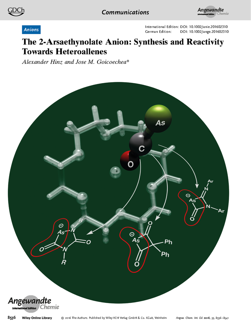 Frontispiece: The 2-Arsaethynolate Anion: Synthesis and Reactivity ...