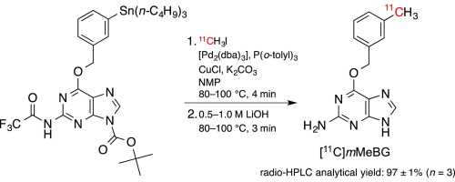 Synthesis of PET probe O6-[(3-[11C]methyl)benzyl]guanine by Pd0-mediated rapid C-[11C ...
