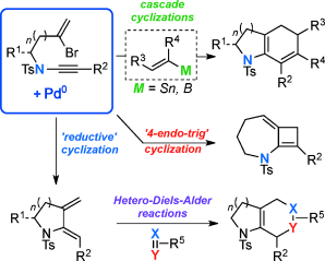 Ynamide 碳钯化：单环、双环和三环阿扎环的灵活途径,Chemistry - A European Journal - X-MOL