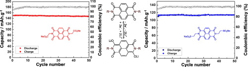 Carboxylic and sulfonic N-substituted naphthalene diimide salts as highly stable non-polymeric ...