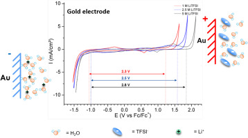 盐，水盐电解质中铂，金和玻璃碳电极的电化学行为,Electrochemistry Communications - X-MOL