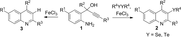 氯化铁促进 2-氨基苯基丙-1-炔-3-醇与二有机二硒化物环化合成 3-有机硒代喹啉,European Journal of Organic ...