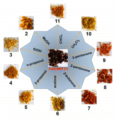 Copper(I) Metal–Organic Framework: Visual Sensor for Detecting Small ...