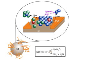 Adsorbed species on Pd catalyst during nitrite hydrogenation approaching complete conversion ...