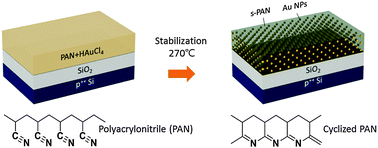 One step synthesis of Au nanoparticle-cyclized polyacrylonitrile ...
