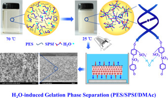 Preparation of PES/SPSf blend ultrafiltration membranes with high performance via H2O-induced ...