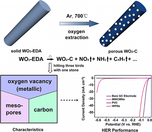 Metallic WO2–Carbon Mesoporous Nanowires as Highly Efficient ...
