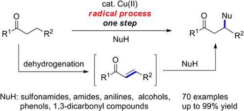 Cu-Catalyzed Sequential Dehydrogenation–Conjugate Addition for β ...