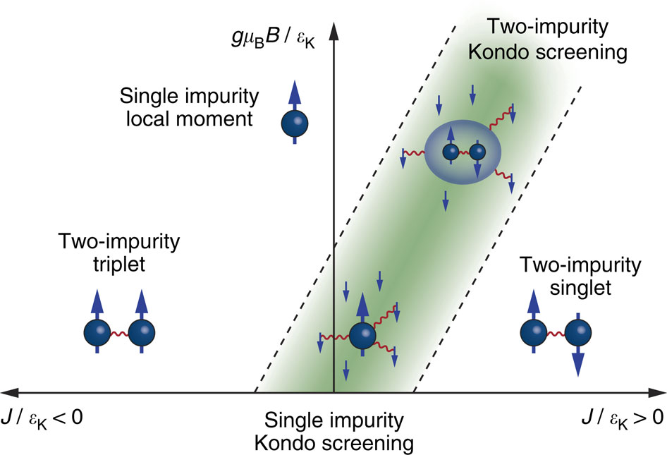 Exploring the phase diagram of the two-impurity Kondo problem.,Nature ...