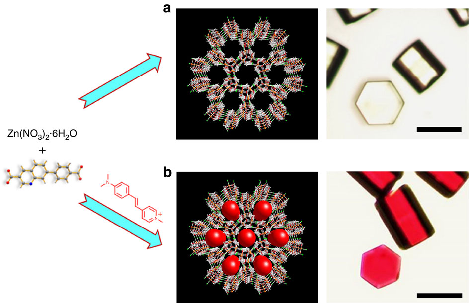 Polarized three-photon-pumped laser in a single MOF microcrystal ...