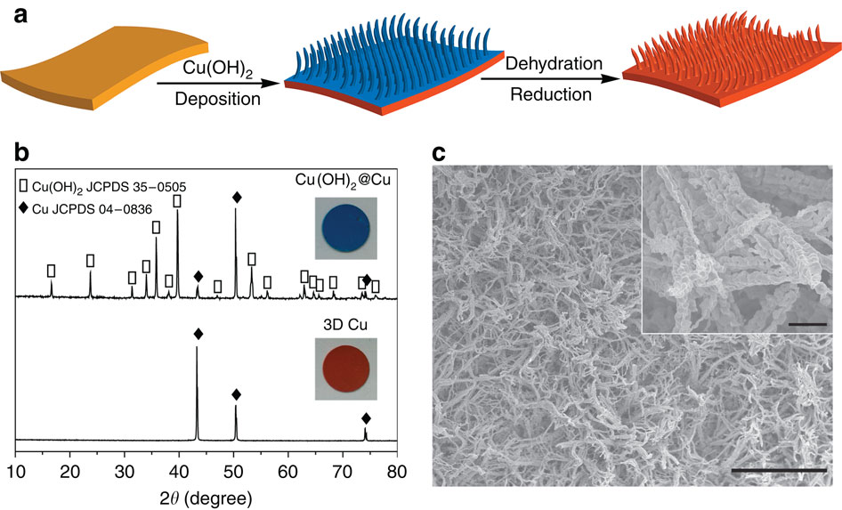 Accommodating lithium into 3D current collectors with a submicron ...