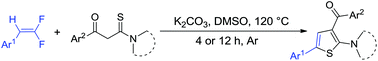 Synthesis of N,N-disubstituted 2-aminothiophenes by the cyclization of ...