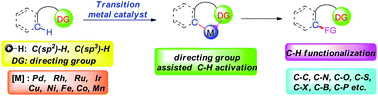 Transition metal-catalyzed C–H bond functionalizations by the use of ...