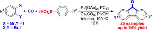 Synthesis of Fluoren-9-ones and Ladder-Type Oligo-p-phenylene Cores via ...
