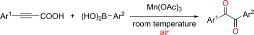 Mild Mn(OAc)3-Mediated Aerobic Oxidative Decarboxylative Coupling of ...