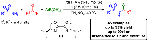 Palladium-Catalyzed Enantioselective Three-Component Synthesis of α ...