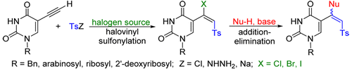 Uracil Nucleosides with Reactive Group at C5 Position: 5-(1-Halo-2 ...