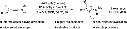 Gold-Catalyzed Intermolecular Ynamide Amination-Initiated Aza-Nazarov ...