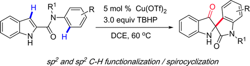 Copper-Catalyzed Oxidative Dearomatization/Spirocyclization of Indole-2 ...