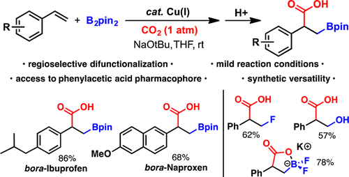 Regioselective Copper-Catalyzed Boracarboxylation of Vinyl Arenes ...