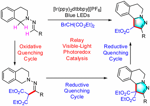 Relay Visible-Light Photoredox Catalysis: Synthesis of Pyrazole Derivatives via Formal [4 + 1 ...