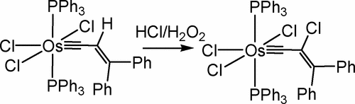 Car卡宾络合物OsCl3（ CR）（PPh3）2（R =CH CPh2，CH2Ar）与溴和过氧化氢的反应,Organometallics ...