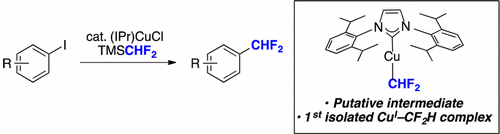 可分离的（NHC）Cu（CHF2）配合物的合成，反应性和催化应用,Organometallics - X-MOL