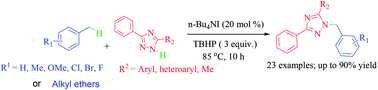 n-Bu4NI/TBHP-catalyzed C-N bond formation via cross-dehydrogenative ...