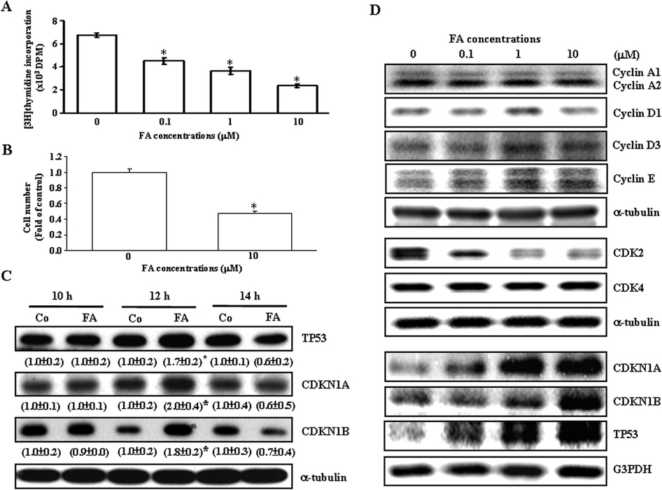 Folic acid inhibits COLO-205 colon cancer cell proliferation through ...