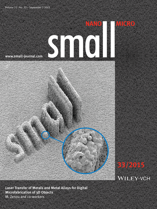 激光转移：用于3D对象数字微加工的金属和金属合金的激光转移（Small 33/2015）,Small - X-MOL