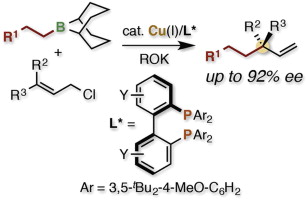 Copper-catalyzed enantioselective allylic cross-coupling with alkylboranes,Tetrahedron - X-MOL