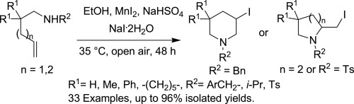 MnI2-catalyzed regioselective intramolecular iodoamination of ...