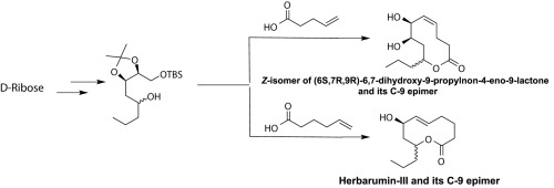 Chiral approach to total synthesis of phytotoxic and related nonenolides: (Z)-isomer of (6S,7R ...