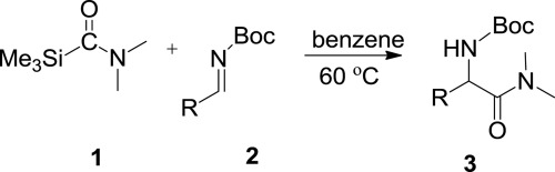 Efficient synthesis of α-(N-Boc)aminoamides by addition of a ...