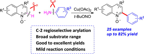 Cu(OAc)2-catalyzed direct radical C2 arylation of quinoline N-oxide ...